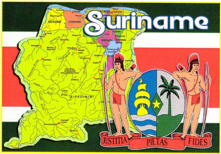 Map of Suriname – World of Postcards